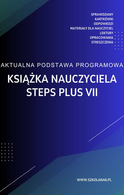 Steps Plus VII Książka nauczyciela - Sprawdziany z odpowiedziami